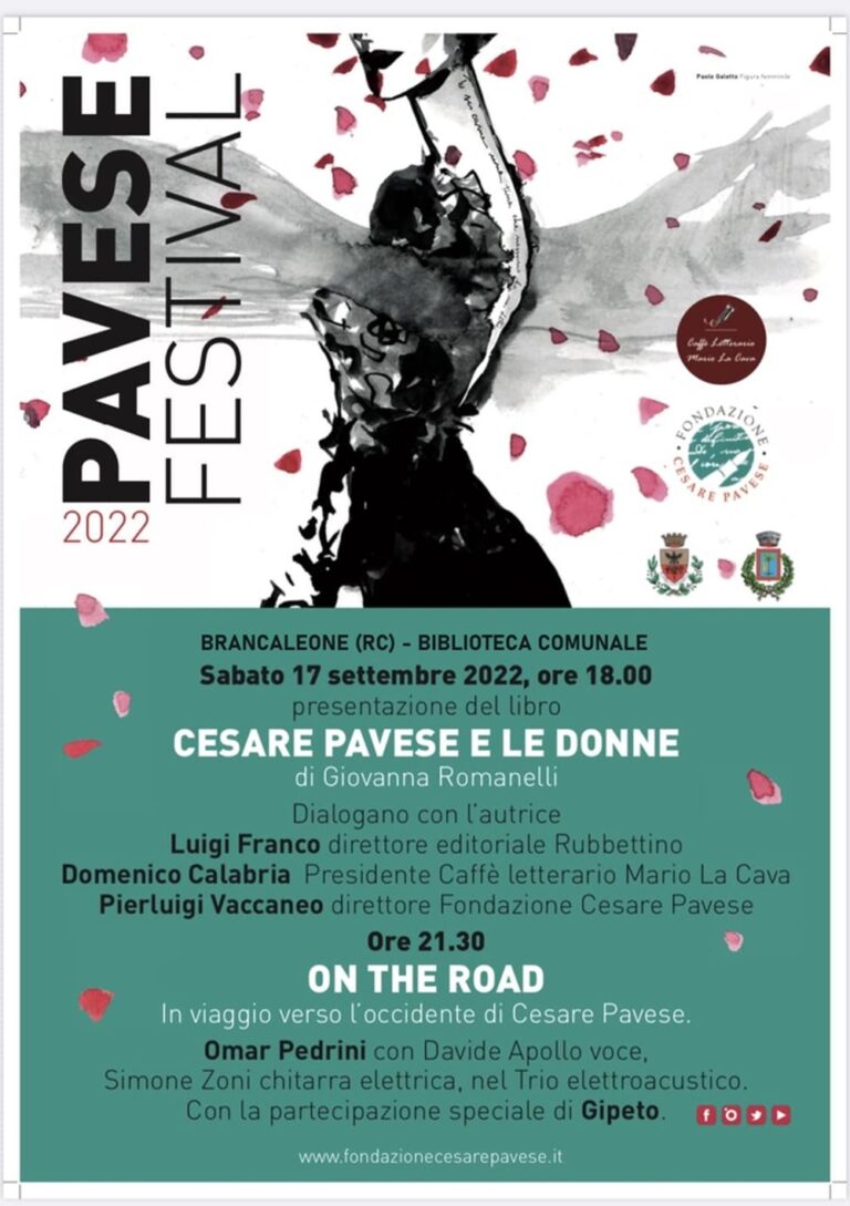 "Cesare Pavese e le donne": Giovanna Romanelli e Omar Pedrini a ...